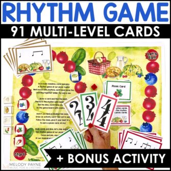 Music Rhythm Flashcards Games - Picnic Rhythm Cards and Activities for ...