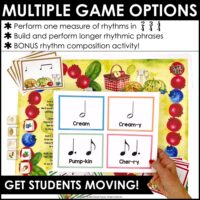 Music Rhythm Flashcards Games - Picnic Rhythm Cards and Activities for ...