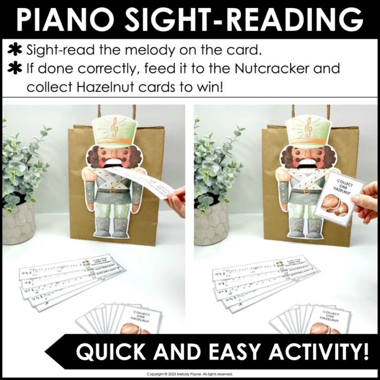 Bass Clef Ledger Lines Piano Sight-Reading Game - Feed the Nutcracker ...