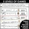 Treble Clef Ledger Lines Piano Sight-Reading Music Game - Feed the ...