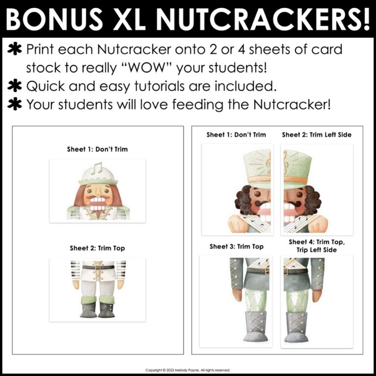 Sight-Reading Games for Piano - Feed the Nutcracker Pre-Staff to ...