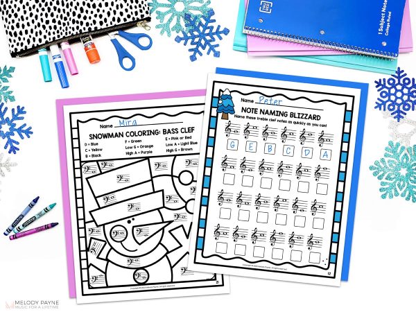 Cheery Winter Music Worksheets for Teaching Theory - Melody Payne ...
