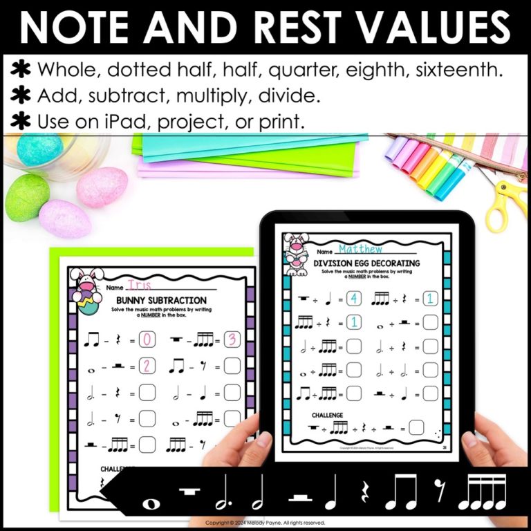 Music Worksheets for St. Patrick's Day - Note Ninjas Treble, Bass ...