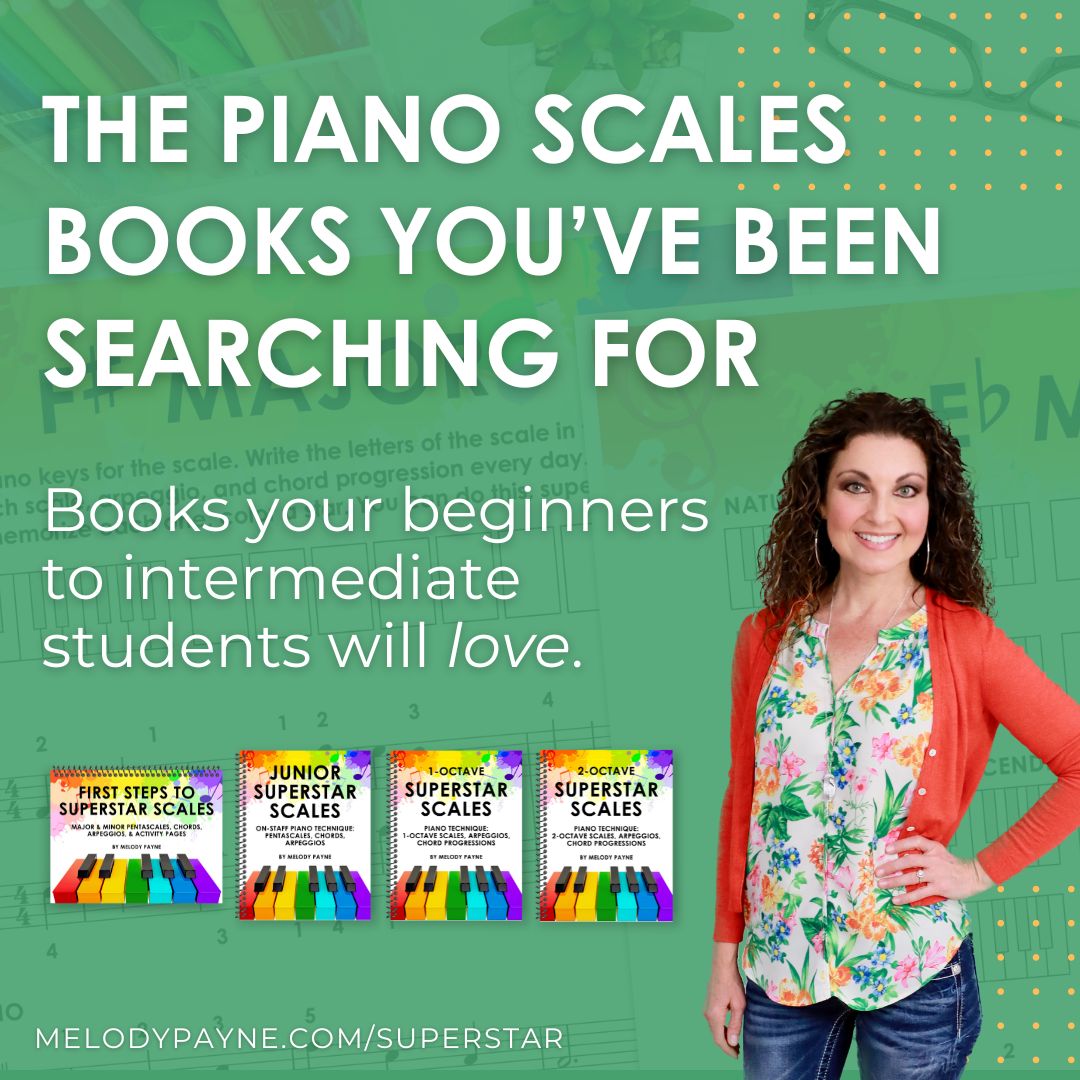 Superstar Scales, Chords, Arpeggios Books for Piano Lessons - Melody ...