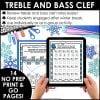 Christmas Music Worksheets - Treble & Bass Clef Note Naming Theory ...