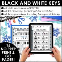 Treble & Bass Clef Note Naming Christmas Music Worksheets - Note ...