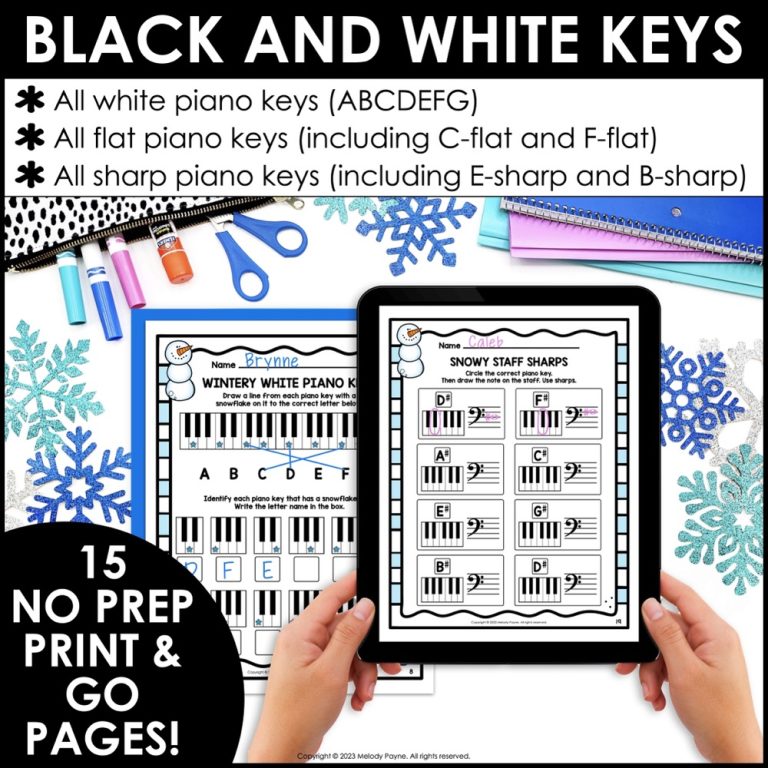 Treble & Bass Clef Note Naming Christmas Music Worksheets - Note ...