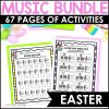 Easter Intervals Music Worksheets - Melodic & Harmonic 2nds - Octaves ...