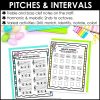 Easter Intervals Music Worksheets - Melodic & Harmonic 2nds - Octaves ...