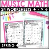 Easter Intervals Music Worksheets - Melodic & Harmonic 2nds - Octaves ...