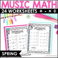 Easter Intervals Music Worksheets - Melodic & Harmonic 2nds - Octaves ...