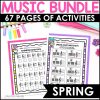 Spring Music Worksheets - Treble & Bass Clef Note Naming Theory ...