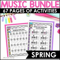 Spring Music Worksheets - Treble & Bass Clef Note Naming Theory ...