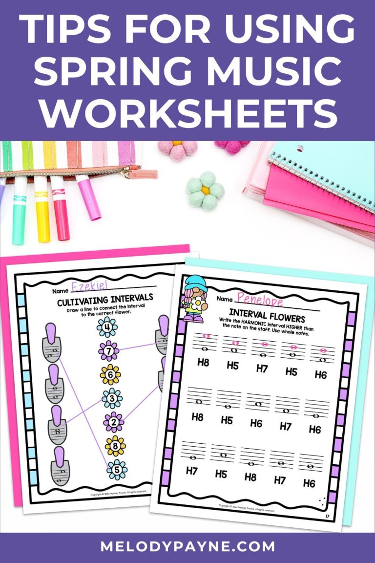 How to Use Spring Music Worksheets in Your Piano Studio