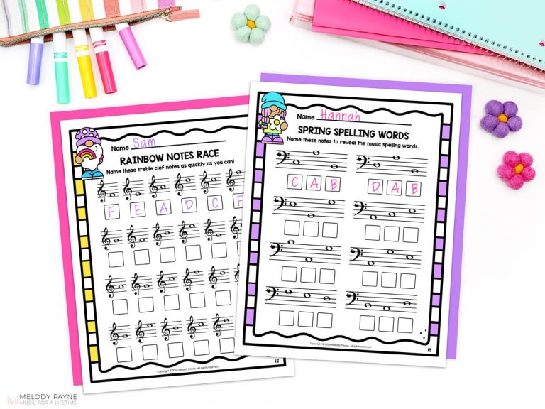 How to Use Spring Music Worksheets in Your Piano Studio