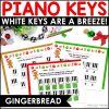 Beginner Piano Keyboard Music Worksheets - Gingerbread Piano Keys Are A ...