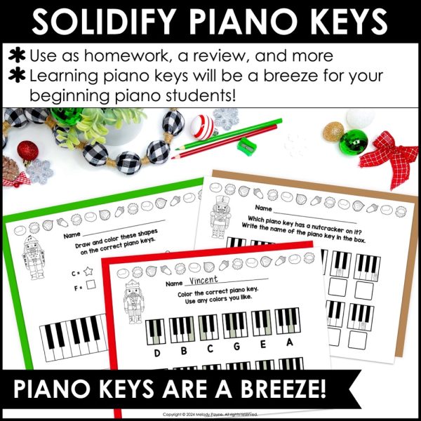 Nutcracker Piano Keys Are A Breeze - Christmas Piano Keyboard Music ...