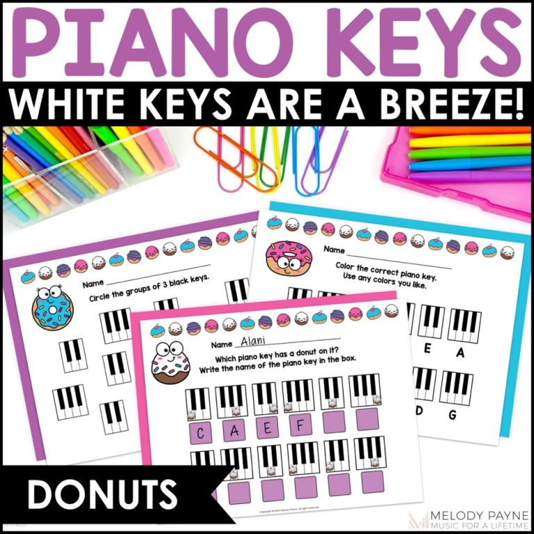 Piano Keyboard Music Worksheets - Donut Piano Keys Are A Breeze ...