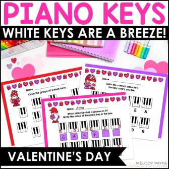 White Piano Keys Music Worksheets - Koala Piano Keys Are A Breeze ...