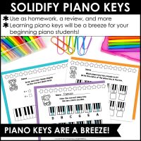 White Piano Keys Music Worksheets - Koala Piano Keys Are A Breeze ...