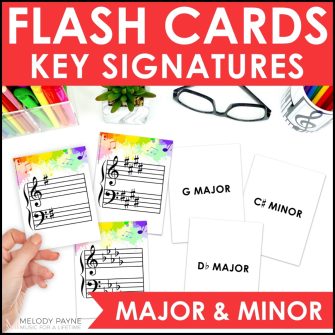Music Note Flash Cards - Treble & Bass Clef Notes - Grand Staff ...