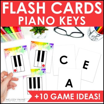 Piano Keyboard Flash Cards & Games - Beginner White Piano Keys & Music ...