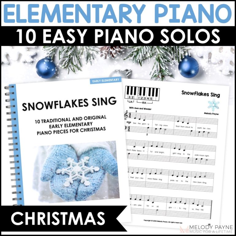 Pre-Staff Piano Christmas Sheet Music - 12 Pre-Reading Finger Number ...