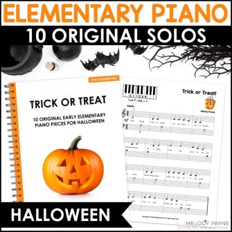 Elementary Halloween Piano Sheet Music - 10 Original Easy Piano Solos ...