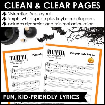 Elementary Halloween Piano Sheet Music - 10 Original Easy Piano Solos ...