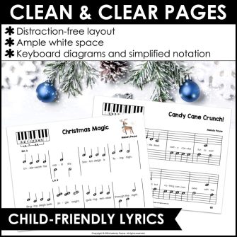 Pre-Staff Christmas Piano Sheet Music - Traditional & Original Pre ...