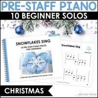 Pre-Staff Christmas Piano Sheet Music - Traditional & Original Pre ...