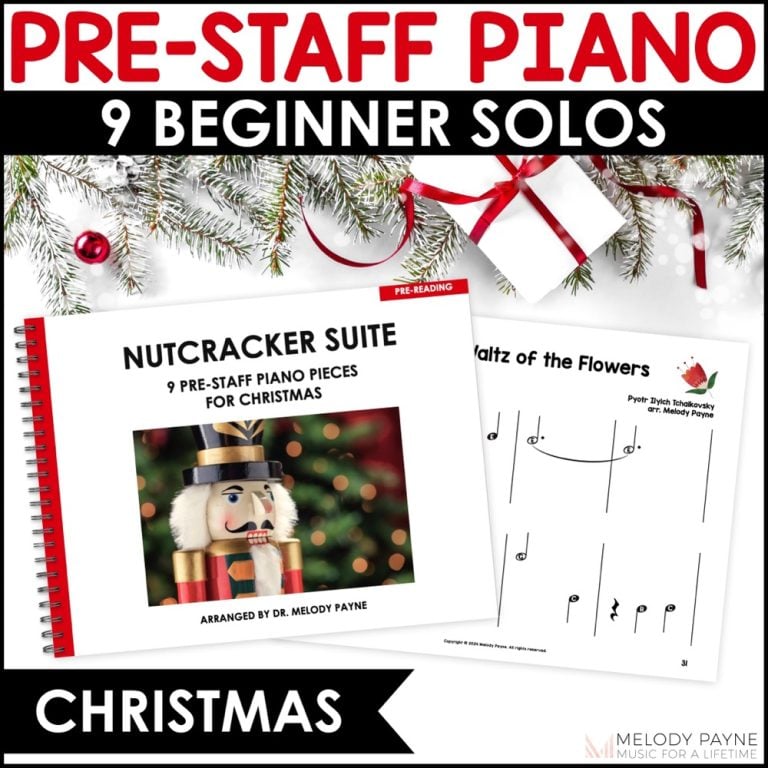 Nutcracker Suite Pre-Staff Piano Sheet Music - 9 Pre-Reading Solos for ...