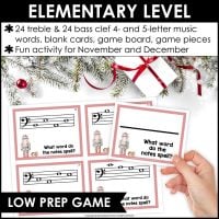 Nutcracker Note Reading Game - Treble & Bass Clef Music Spelling Bee ...