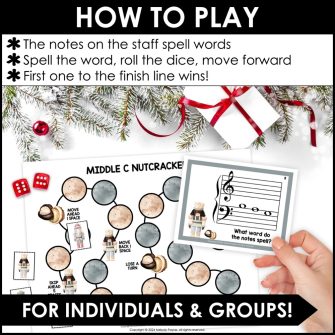 Nutcracker Note Reading Games - Treble & Bass Clef Music Spelling Bee ...
