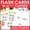 Major Chords and Inversions Flash Cards for Piano & Music Class - Root ...
