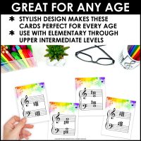 Major Chords and Inversions Flash Cards for Piano & Music Class - Root ...