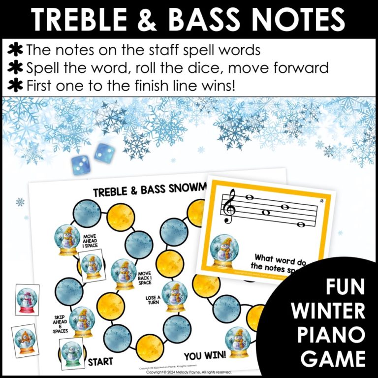 Music Games and Activities for Treble Clef and Bass Clef - Music ...