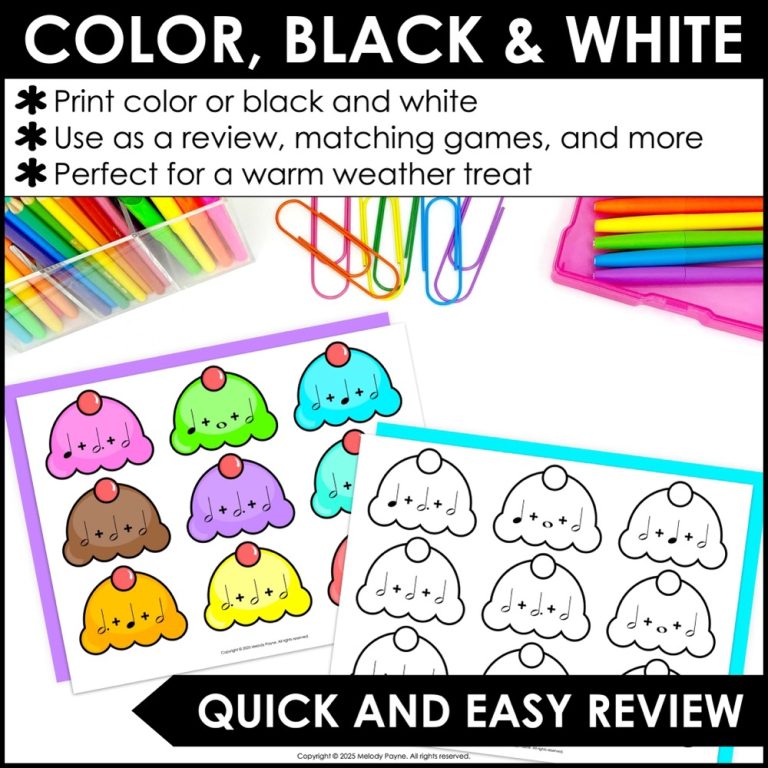 Music Math Rhythm Game - Ice Cream Music Match Summer Addition with ...