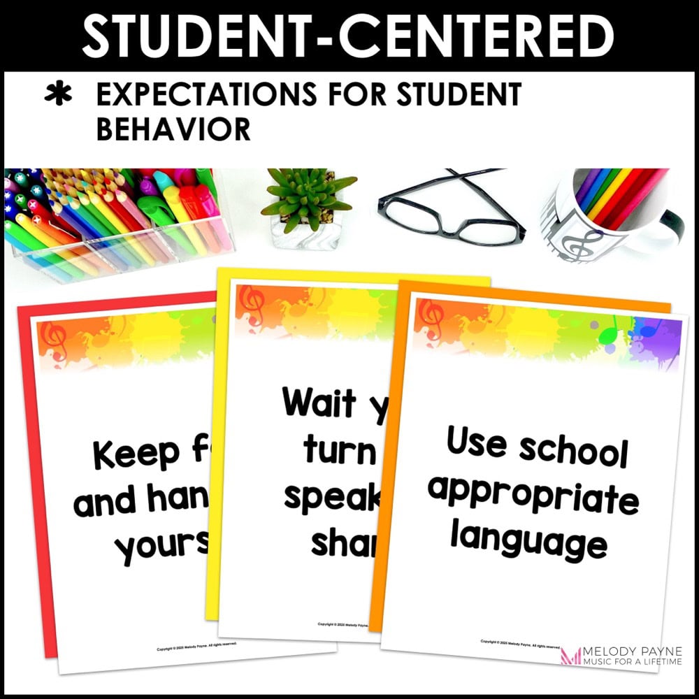 Music Rules and Expectations Posters - Superstar Rainbow Music ...